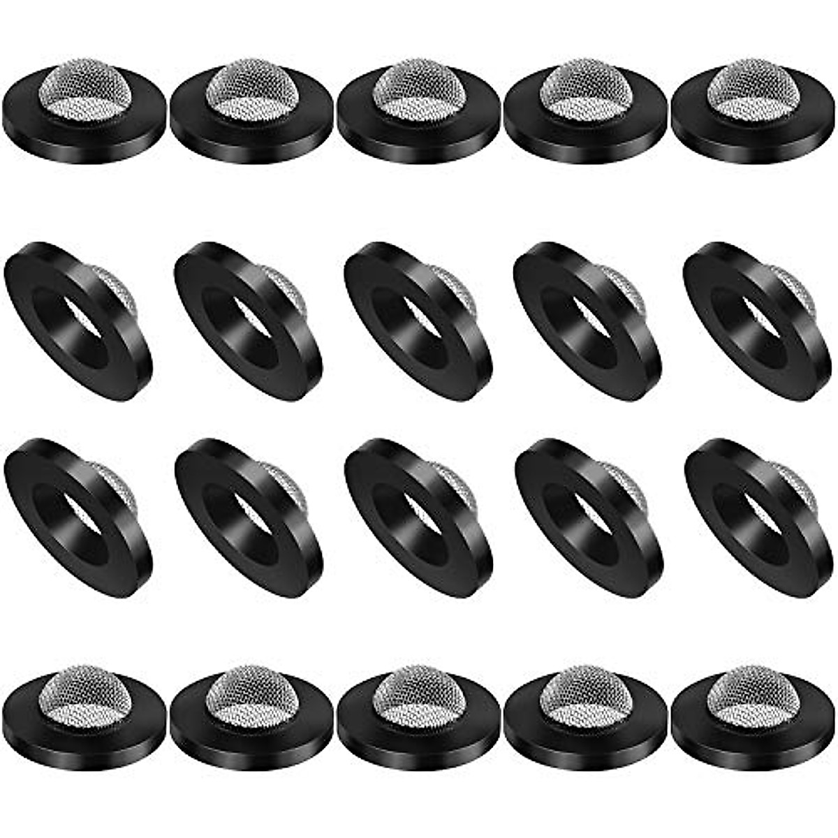 20 Pieces Stainless Steel Filter Hose Washers Inlet Hose Screen Washer Repair Kit for 5/8 inch Washing Machine and 3/4 inch Garden Hose Connector