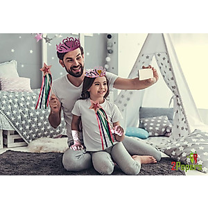 2Pepers Make Your Own Princess Craft Kit, Arts and Crafts for Girls, DIY Princess Dress Up Set, Kids Crafts Project- Cape, Tiara, Wand, Necklace and Gloves, Princess Toys Pretend Play Gifts for Girls