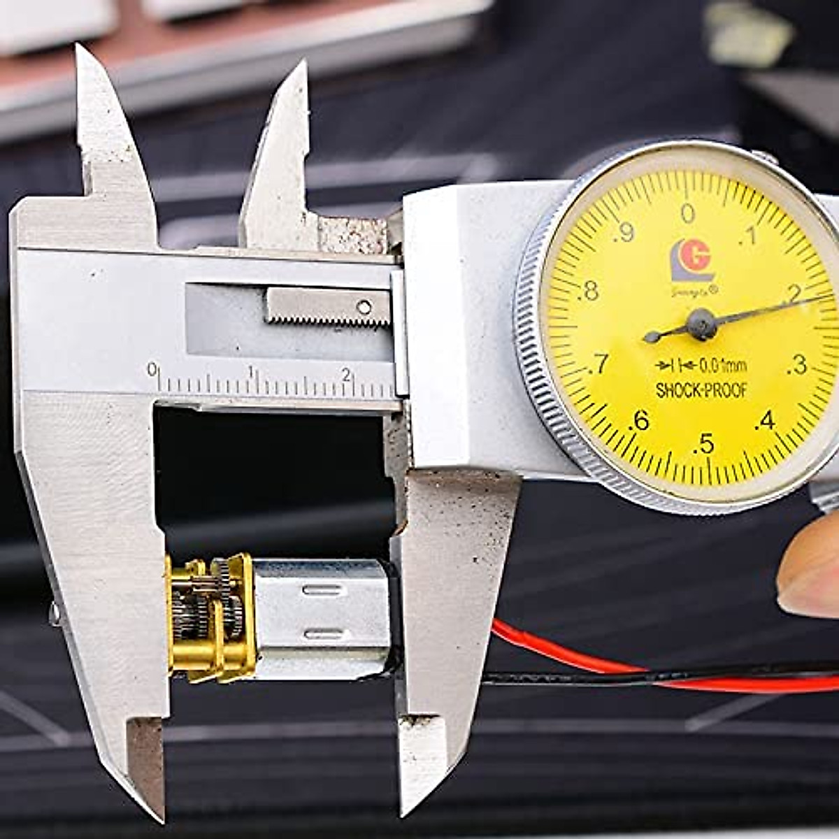 Acxico 3Pcs Mini Micro N20 Gear Motor DC 3V-6V Slow Speed Full Metal Gearbox DIY Robot Car