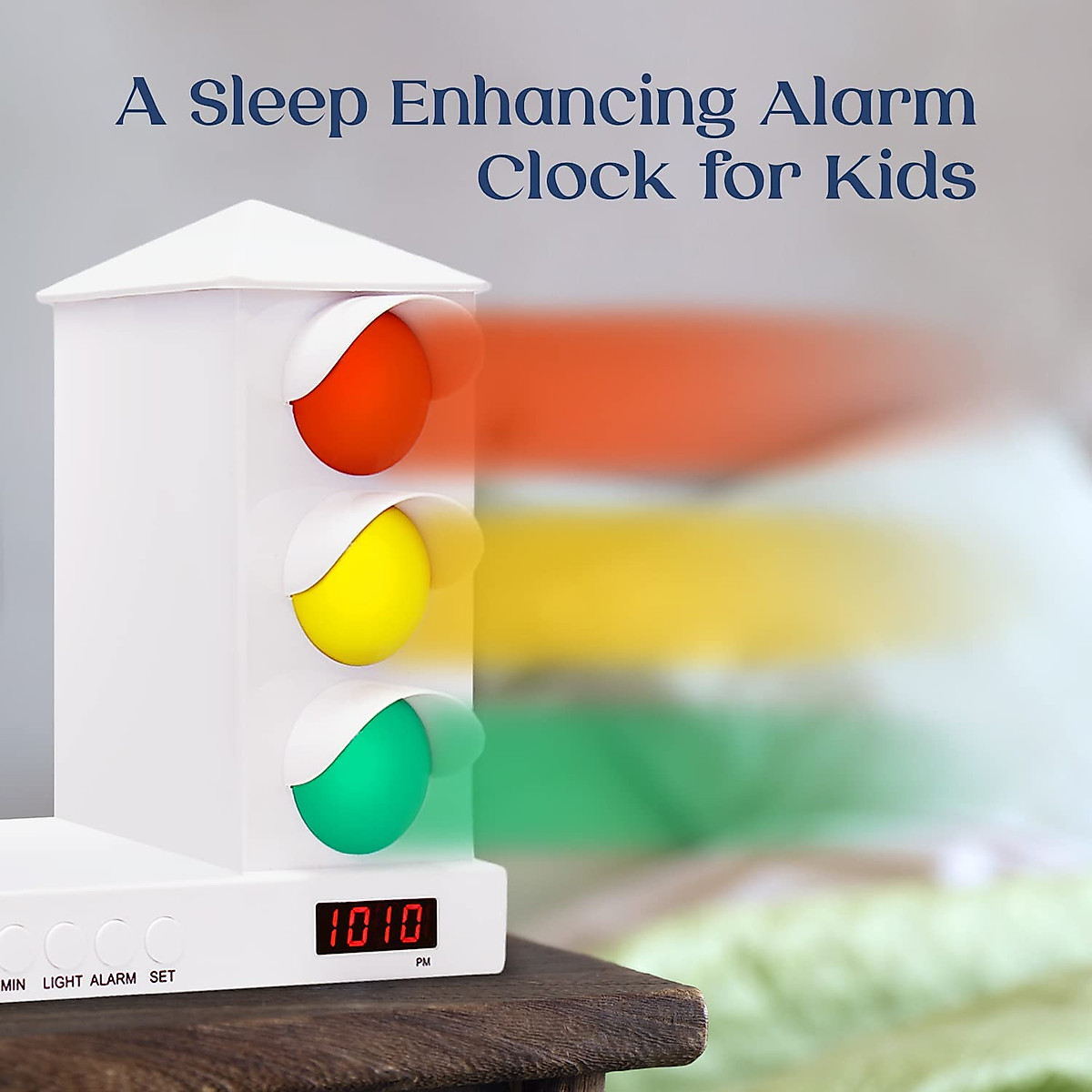 It's About Time Stoplight Sleep Enhancing Alarm Clock for Kids (Girl Car Clock)