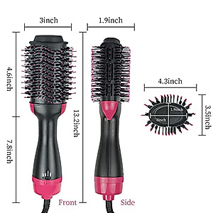 Gengxin Hair Dryer Brush,Volumizer 4 in 1 Hot Air Brush Styler Curler Comb Roller One Step Electric Ion Blow Dryer Brush Hair Straightener…