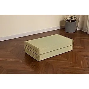 MustMat Tatami Mat Thick Japanese Floor Mattress Rush Grass Tatami Bed Twin 35.4" x 78.7" x 1.8"