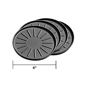 WeatherTech 4" Coasters Black - 8A4CSTBK