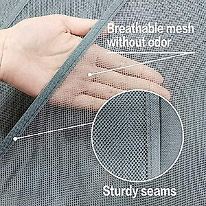 Large Bra holder Organizer Hanging Bra Storage Bra Hanger Especially suitable for sports bra, training bra, socks, baby clothes, shoe,bedroom storage,school dormitory storage(Gray, 1PCS 6+18 Grids)