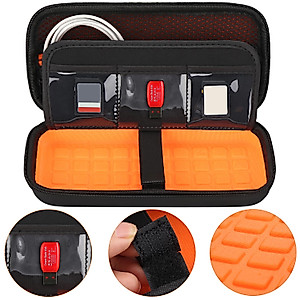 BOVKE Hard PU Graphing Calculator Carrying Case for TTexas Instruments TI-30XS Multiview/TI-34 Multiview/TI-36X Pro Scientific Calculator, Extra Pocket for USB Cables Pens Other Items, Black