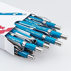 Pentel Sharp Mechanical Pencil, (0.7mm), Medium Line, Blue Barrel, Box of 12 (P207C)