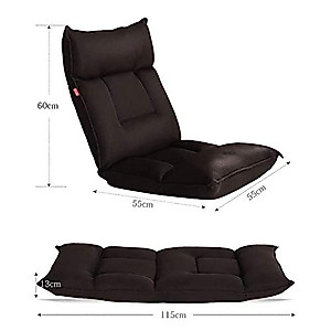 GYDJBD Lazy Sofa, Tatami Folding Single Small Sofa, Bedroom Chair, Dark Brown, Modern Minimalist Style