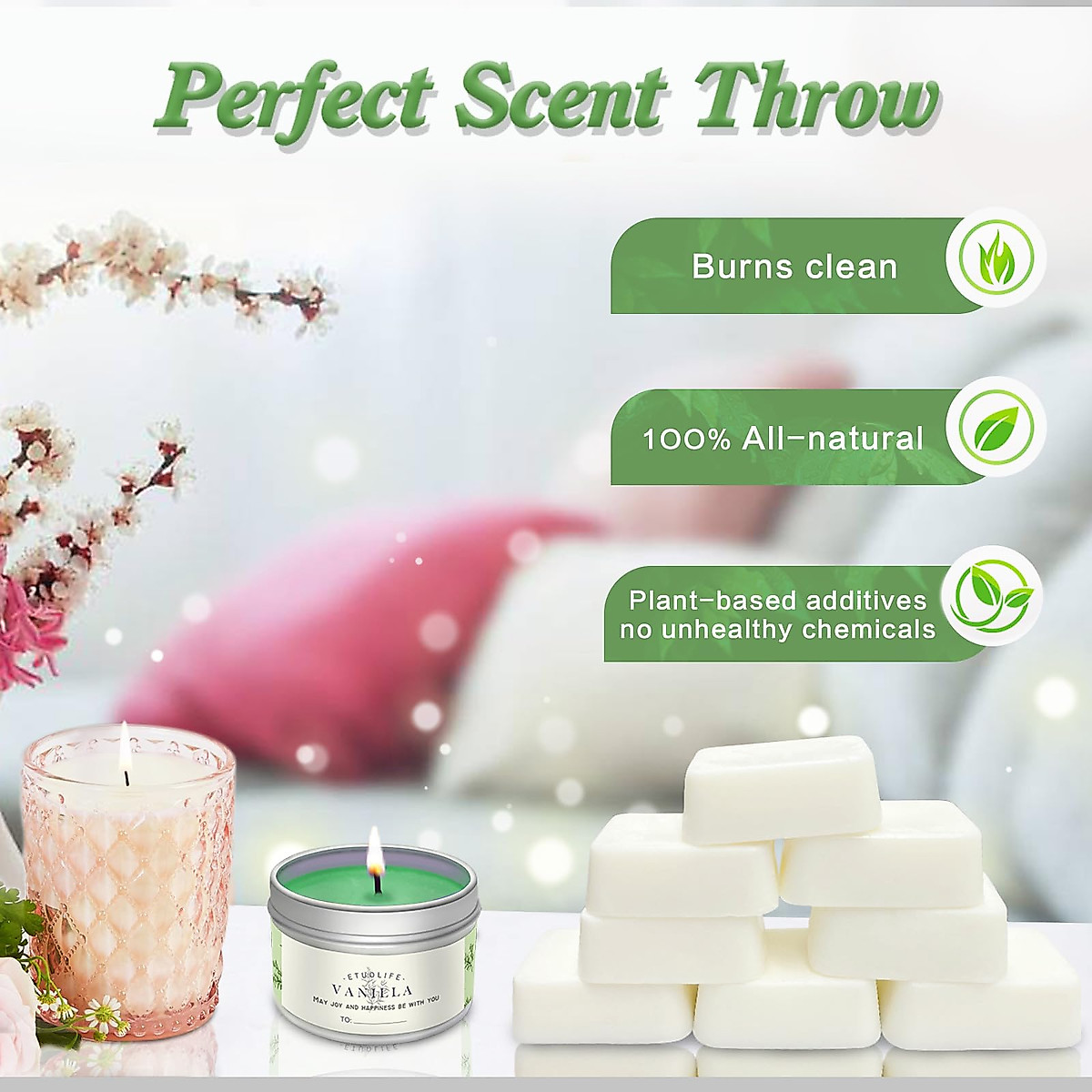 Candle Making Kit for Adults, Candle Making Supplies, Soy Wax Candle Making Kit for Making Soy Candle,Soy Wax for Candle Making,Candle Soy Wax Kit Including Candle Wax Dyes,Candle Wicks,Wick Stickers