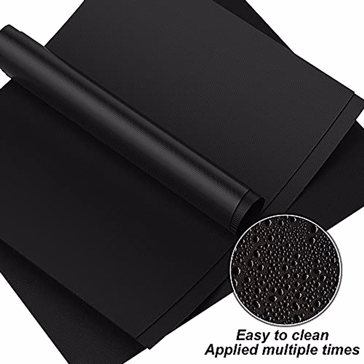 Grill Mat for Outdoor Grill Set of 5, Grill Sheets 100% Non-Stick Reusable, Heavy Duty, Barbecue Baking Mat Durable for Charcoal Gas Electric Grill, Easy to Clean, 15.75 x 13-Inch