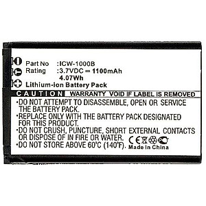 Synergy Digital Cordless Phone Battery, Compatible with UniData ICW-1000G Cordless Phone, (Li-ion, 3.7V, 1100mAh) Ultra High Capacity, Replacement for Incom 0 Battery