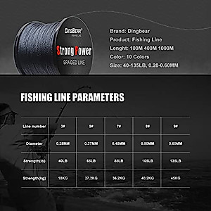 Dingbear 1093Yd/1000m 40LB/0.28mm Super Strong Pull Generic Braided Fishing Line Fish ing Lines FishLines FishingLine