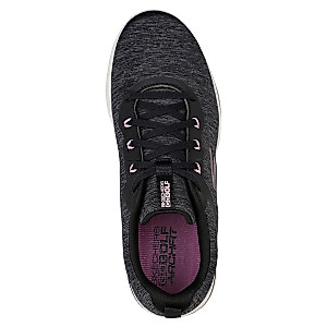 Skechers Women's Go Walk 5 Arch Fit Golf Shoe Sneaker, Black/Pink, 8.5