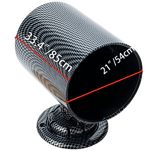 Universal Gauge Pod,2-1/16" 52mm Universal Carbon Fiber Single Gauge Dashboard Pod - Reading Gauge Easily