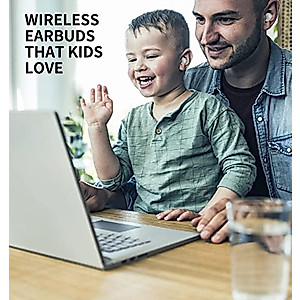 AMAFACE Panda Kids Earbuds Cute Wireless Earbuds and in-Ear Headphones Gifts for School Girls and Boys - Great for Kids who Listen to Songs, Study, Exercise and Love Animals,Headphone case White…