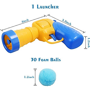 Mewlmart Cat Toys Interactive for Indoor Cats Kitty Toys Cat Toys for Indoor Cats Self Play Cat Ball Toy Pom Pom Balls Plush Ball Launcher for Cats Puff Balls Cat Enrichment Toys 30 Balls