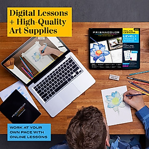 Prismacolor Technique, Art Supplies with Digital Art Lessons, Animal Drawings Set, 26 Count & Technique, Art Supplies and Digital Art Lessons, Nature Drawing Set, 26 Count