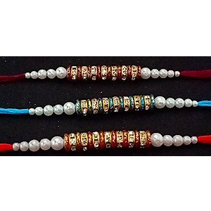 Set of Three Rakhi Thread,Designer Rakhi, Raksha bandhan Gift for Your Brother,Rakhi for Brother,Rakhi Bracelet,Rakhabandhan Rakhi,Rakshabandhan Festival(Multi Color Thread)