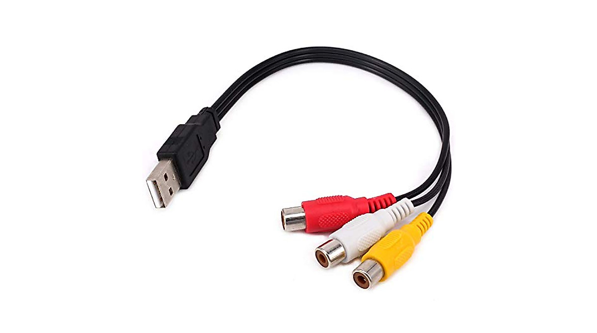 Yeworth USB to 3RCA Audio Video Cable [2 Pack] - Connect TV/PC