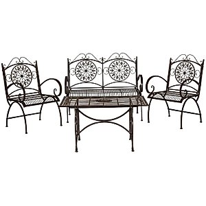 SAFAVIEH 4 Piece Outdoor Collection Sophie Patio Set