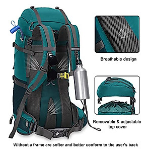 N NEVO RHINO Waterproof Hiking Backpack 50L/60L, Camping Backpack with Rain Cover, Hiking Travel Mountaineering Backpack
