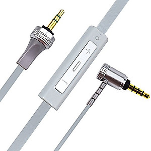 Saipomor MDR-X10 Headphone Replacement Aux Flat Cable with Inline Mic and Volume Control for Sony MDR-XB920 MDR-X910 Headphones (Grey)
