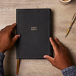 NKJV Holy Bible, Super Giant Print Reference Bible, Black Genuine Leather, 43,000 Cross References, Red Letter, Comfort Print: New King James Version