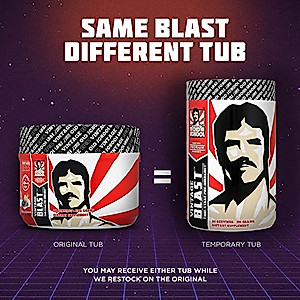 Vintage Blast Pre-Workout – Two-Stage Pre Workout Energy Supplement – Muscle Endurance, Pumps & Focus – Nitric Oxide Booster + Controlled-Release Caffeine + Aminos – Sugar-Free & Natural – 306g