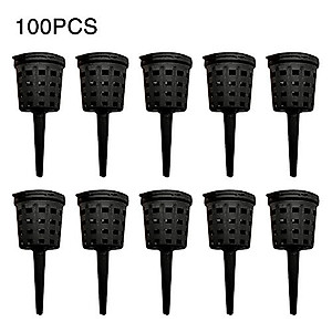 100 Pcs Fertilizer Baskets with Lid for Slow and Timed Release Fertilizers, Garden Nursery Pots Portable Aquarium Orchid Park Agriculture Slow Release to Bonsai Cultivate Plant