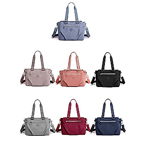 Women Shoulder Handbag Roomy Multiple Pockets Bag Ladies Crossbody Purse Fashion Tote (D-Black)