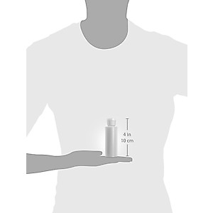 4 Oz Plastic Cylinder Bottles with Flip Top Pour Spout, Pack of 12