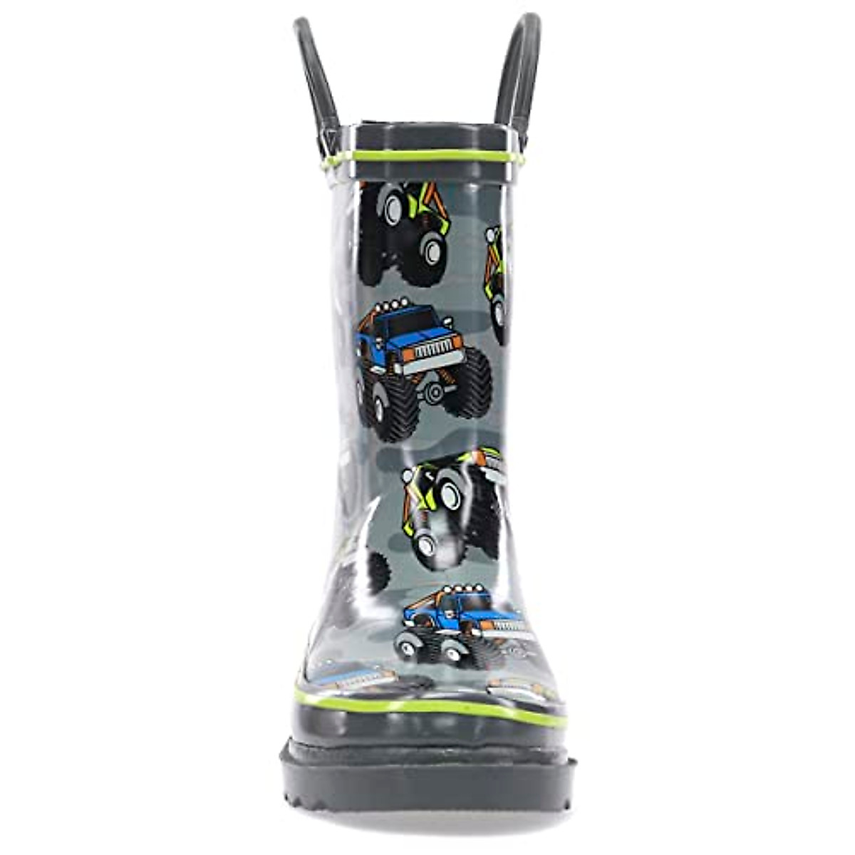 Western Chief boys Waterproof Printed Rain Boot, Monster Crusher,2-3 Little Kid
