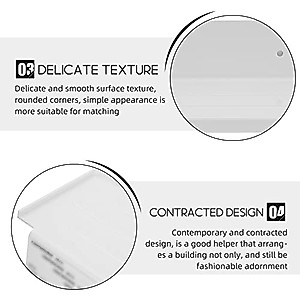 Alipis Wall Mounted Shelves Wall Mounted Shelves Plastic Floating Wall Punch Free Storage Rack Bathroom Utensil Rack Plastic Wall Rack Shelves Small Stick Sink Shelf Sink Shelf