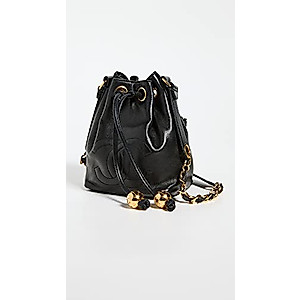 CHANEL Women's Pre-Loved Black Lambskin Bucket Mini Bag, Black, One Size