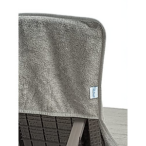 Cotton Paradise, Lounge Chair Towel, 100% Cotton Chaise Lounge Towel with Pocket, Oversized Pool Towel, 30*86 inches Pool Chair Towel, Gray