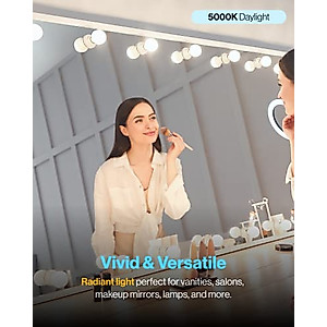 Sunco 12 Pack Vanity Globe Light Bulbs G25 LED for Bathroom Mirror 40W Equivalent 6W, 5000K Daylight, Dimmable, 450 LM, E26 Base, Round Frosted Decorative Bulb, UL & Energy Star Listed