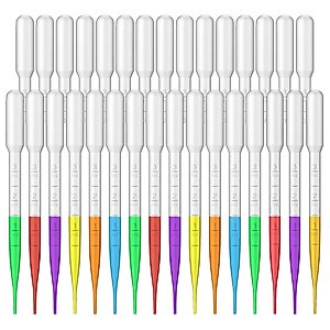 Scineeds 3ML Plastic Transfer Pipettes Eye Dropper (100 Pcs), Disposable Calibrated Essential Oil Dropper, Lab Pipette, Eye Dropper Suitable For Science Laboratory Experiment, Make Up Tool and DIY Art