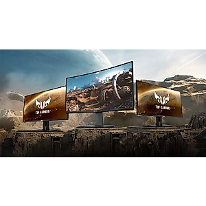 Asus TUF Gaming VG32VQ 32” Curved Gaming Monitor FreeSync HDR Elmb Sync 1440P 144Hz 1ms Eye Care with DP HDMI (Renewed)