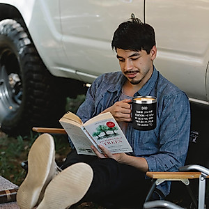 GINGPROUS Papa Bear Insulated Travel Mug, Father's Day Gifts for Papa Grandpa Dad Father New Dad to Be from Daughter Son, Birthday Christmas Present,12 Oz Stainless Steel Insulated Coffee Mug, Black