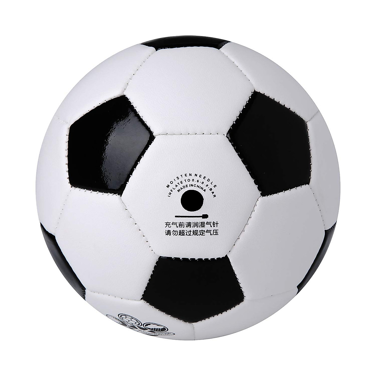 YANYODO Durable 6" Mini Size Training Soccer Ball Soft Sports Toy Ball for Toddlers, Kids Gift (Black&White)