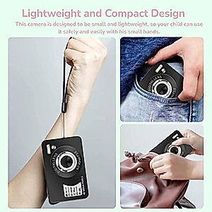 Digital Camera for Teens, 2.7K Ultra HD 48MP Point and Shoot Camera, 2.7in LCD Rechargeable Students Compact Camera with 16X Digital Zoom, Mini Vlogging Cameras for Kids Beginners