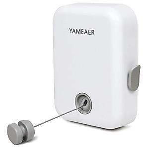 YAMEAER Retractable Clothesline Indoor Outdoor Clothes Line, Heavy Duty Clothes Drying Laundry Line, Retracting Hanging Clothing Drying Rack, with Lock to Prevent Sagging