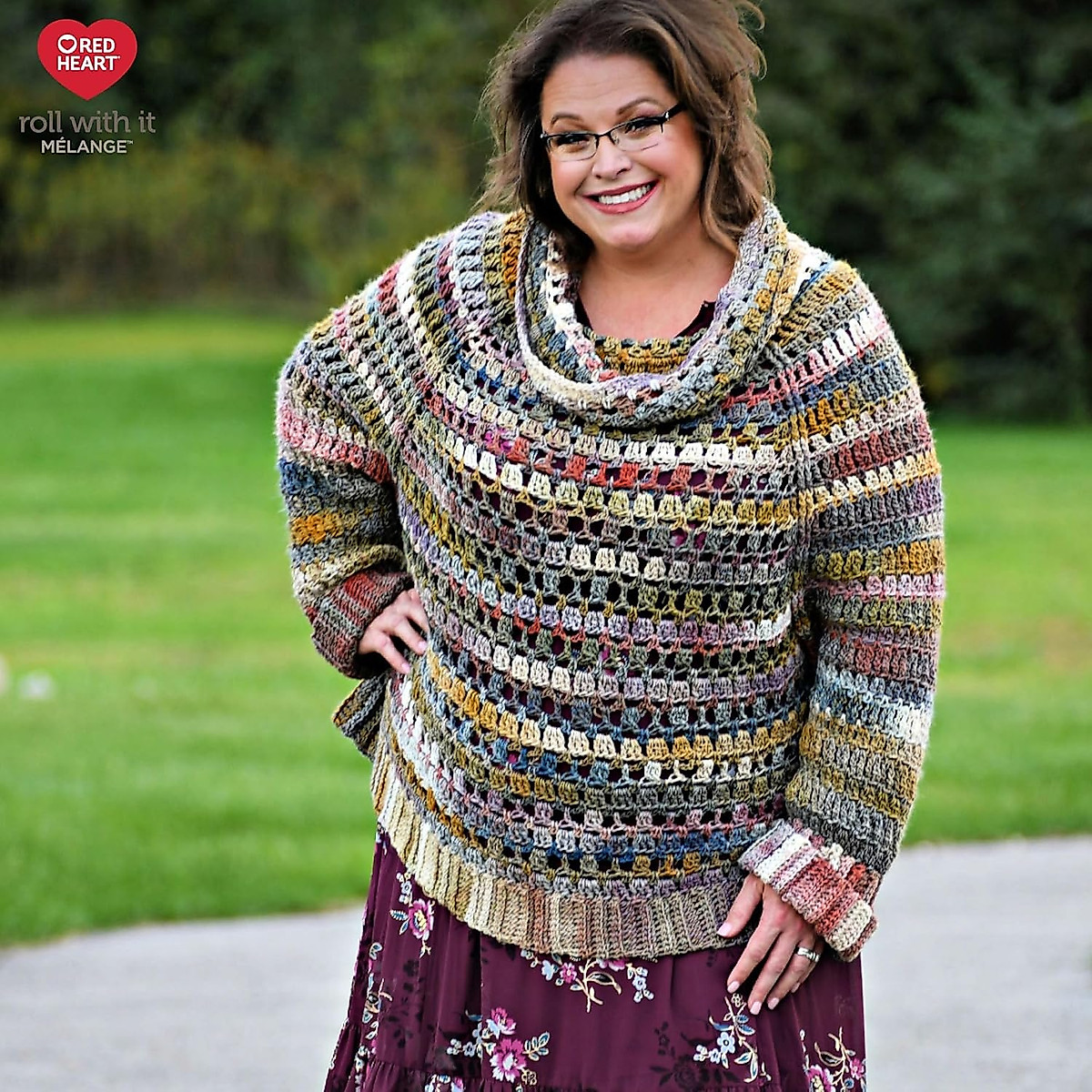 Red Heart Roll with it Melange Theater