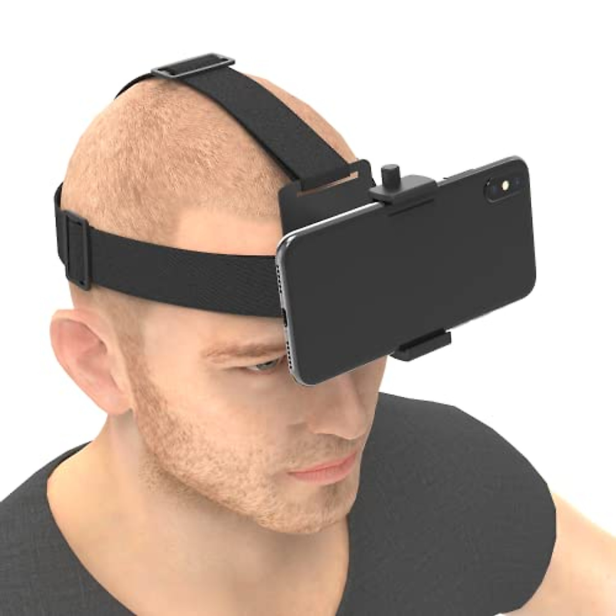 Flexible Phone Head Mount for iPhone, First-Person View Video Outdoor Live Shooting Bracket with Phone Clip(4"-7") for iPhone Samsung Smartphones and GoPro Insta360 Sony DJI Action Camera