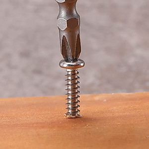 #4 x 3/4" Wood Screw 100Pcs 18-8 (304) Stainless Steel Pan Head Fast Self Tapping Drywall Screws by SG TZH