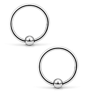 Ftovosyo 14G 36PCS Captive Bead Ring Stainless Steel Nose Nostril Septum Tragus Belly Helix Lip Eyebrow Earring Hoop Rings for Women 10mm