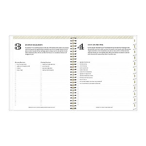 2023-2024 Day Designer Monthly Planning Calendar, 8" x 10", Elle Blue Frosted, July 2023 to June 2024, 142488