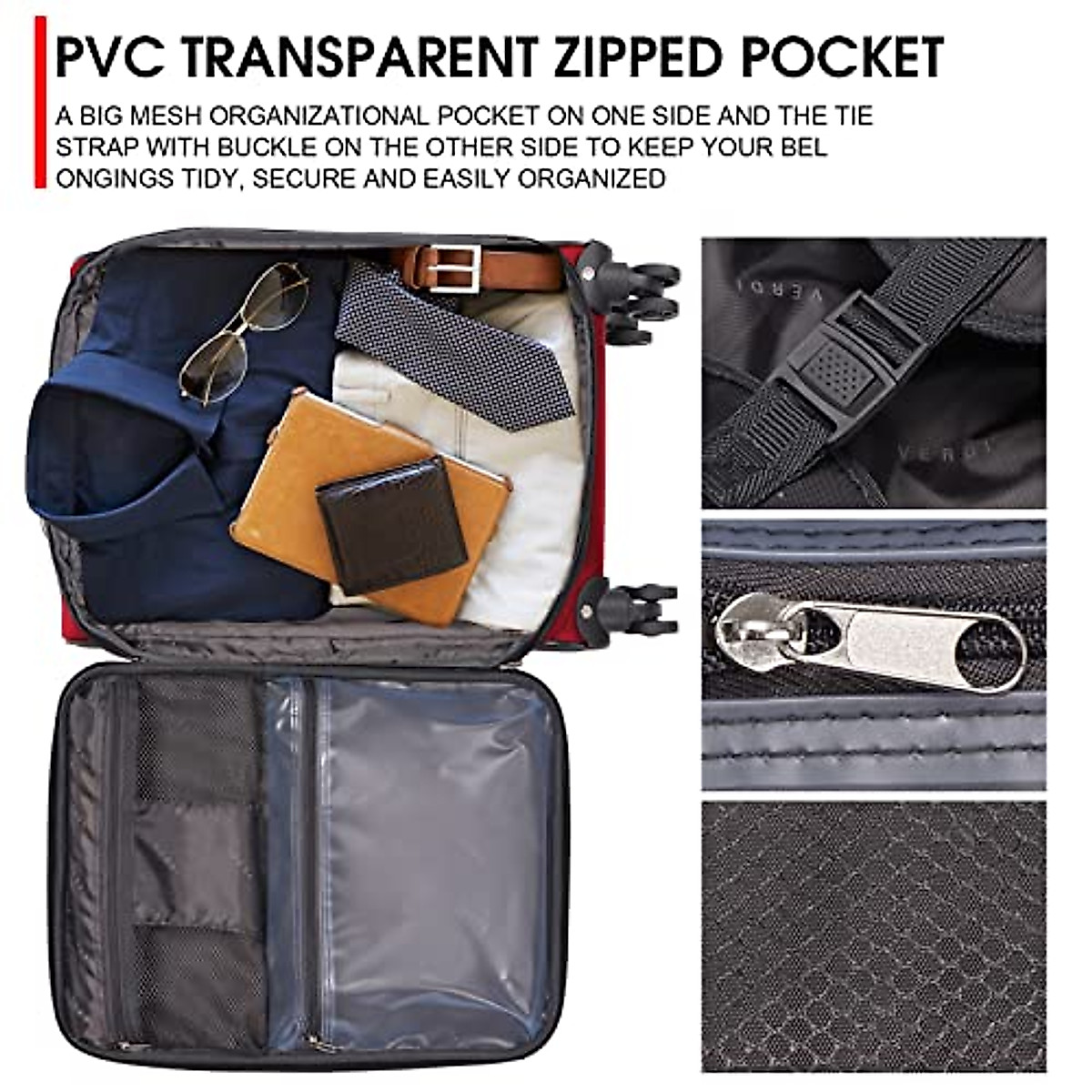 Verdi Travel Carry On Luggage with Spinner Wheels Softshell Lightweight Expandable 20 Inch Suitcase with USB Charging Port and 8-wheel Spinners Carryon Bag