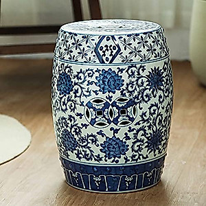 XARONF Ceramic Garden Pier, Tea Room Drum Stool, Dressing Stool, Neo-Classical Drum Pier, Shoe Changing Stool in The Hall.