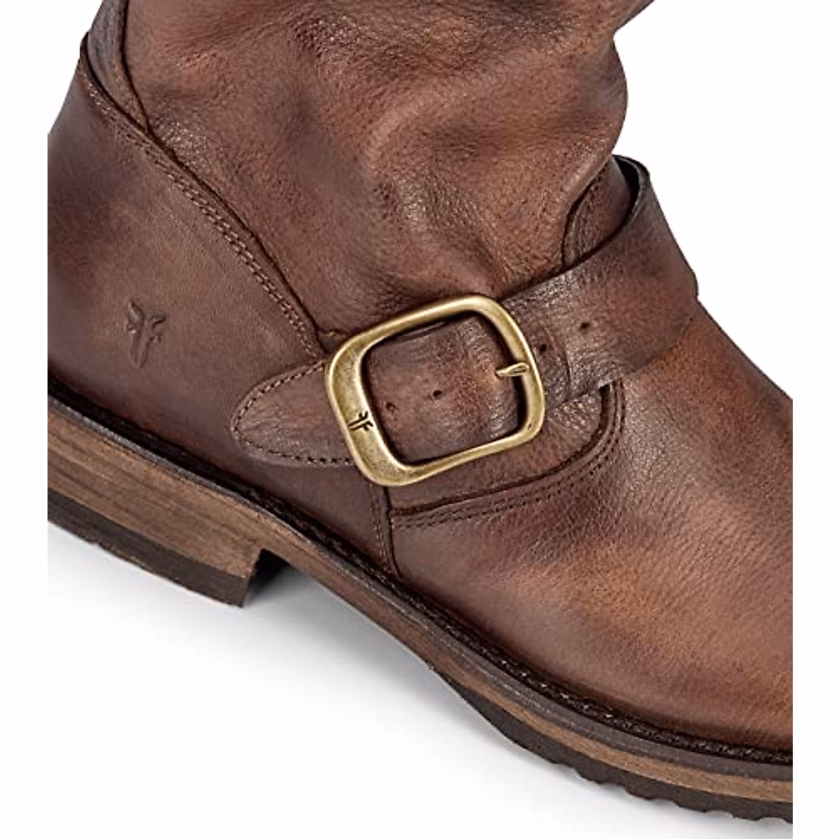 Frye Veronica Short Boots for Women Made from Full-Grain Leather with Antique Metal Hardware, Goodyear Welt Construction, and Rubber Lug Soles – 6 ¾” Shaft Height, Stone - 9 M