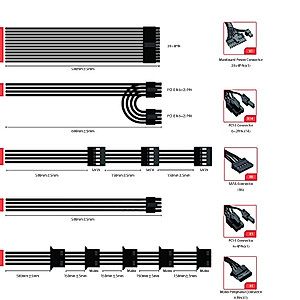 BITEO 2000W Fully Modular Power Supply APFC PC ATX Power BITEO PSU with Auto-Thermally Controlled Fan110V-240V Power Supply